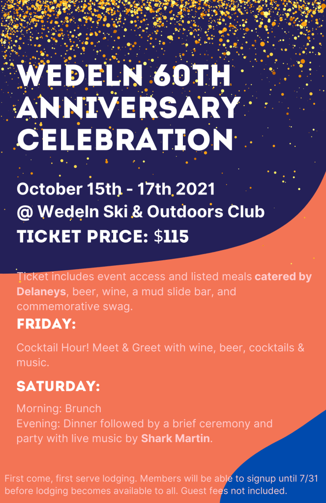 Wedeln 60th Anniversary - Wedeln Ski and Outdoors Club